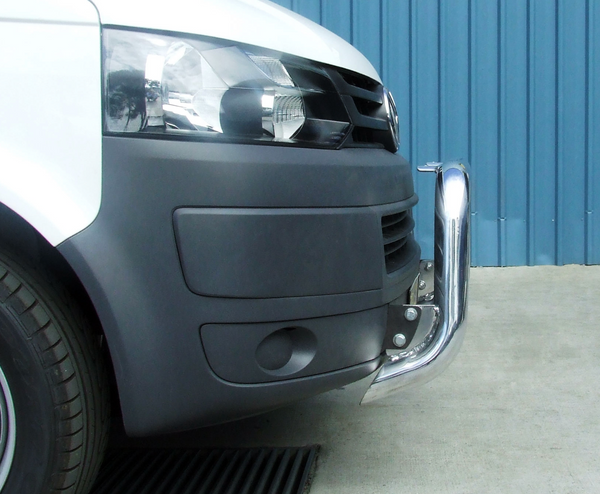 VOLKSWAGEN TRANSPORTER Alloy Nudge Bar (04/10 to 06/15) Texture Matte ...